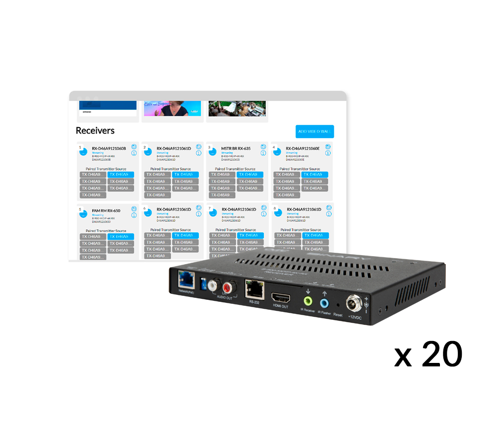 Binary™ 900 Series 4K Media over IP Receiver - Pack of 20 | Snap One