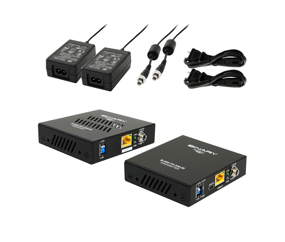 Binary™ 520 Series HDBaseT Transmitter and Receiver Kit - 330 ft | Snap One