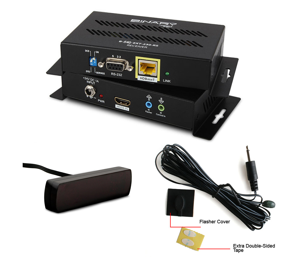 Binary™ 540 Series 4K Ultra HD HDBaseT Extender with IR, RS-232 + IR ...