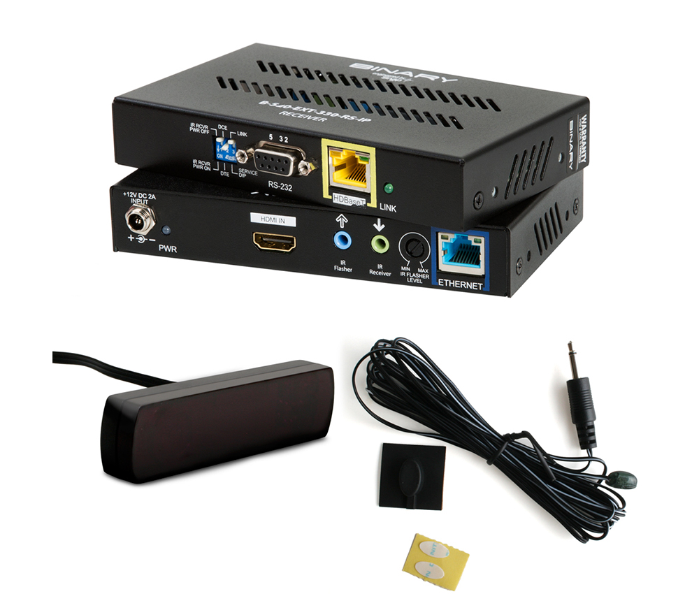 Binary™ 540 Series 4K Ultra HD HDBaseT Long-Range Extender with IR, RS ...