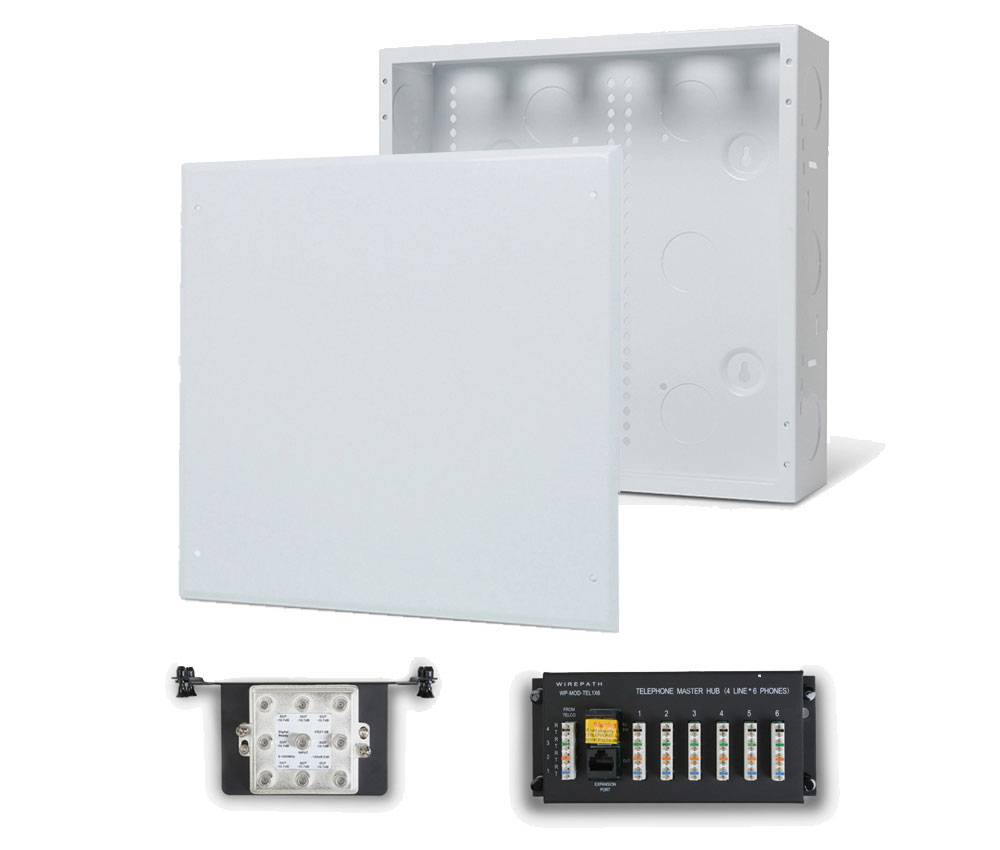Wirepath™ 14" Enclosure Kit with Flush Metal Door, 1x6 Telephone, and ...