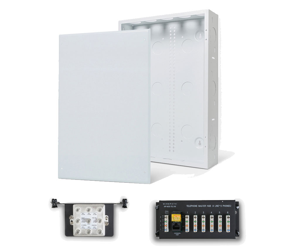 Wirepath™ 20" Enclosure Kit with Flush Metal Door, 1X6 Telephone, and ...