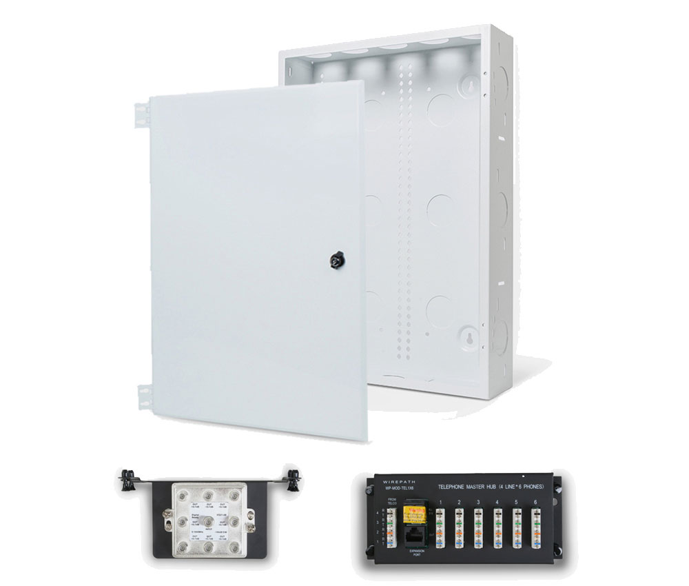 Wirepath™ 20" Enclosure Kit with Hinged Metal Door, 1X6 Telephone, and ...