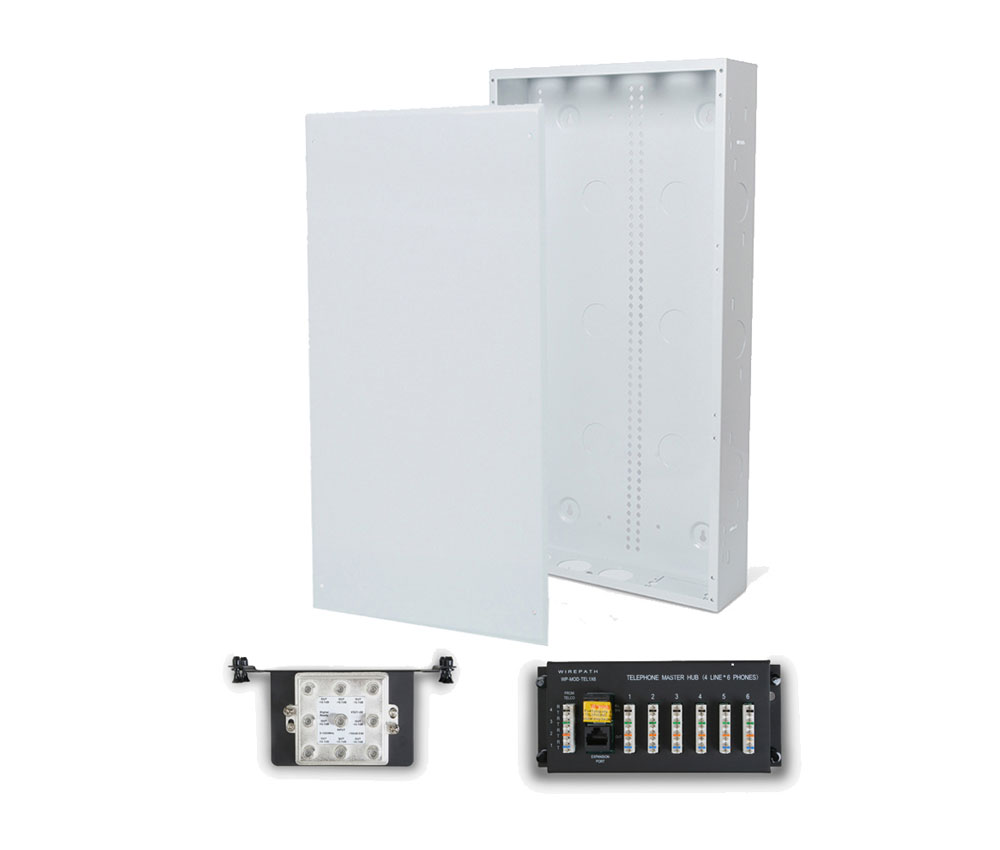 Wirepath™ 28" Enclosure Kit with Flush Metal Door, 1x6 Telephone, and ...