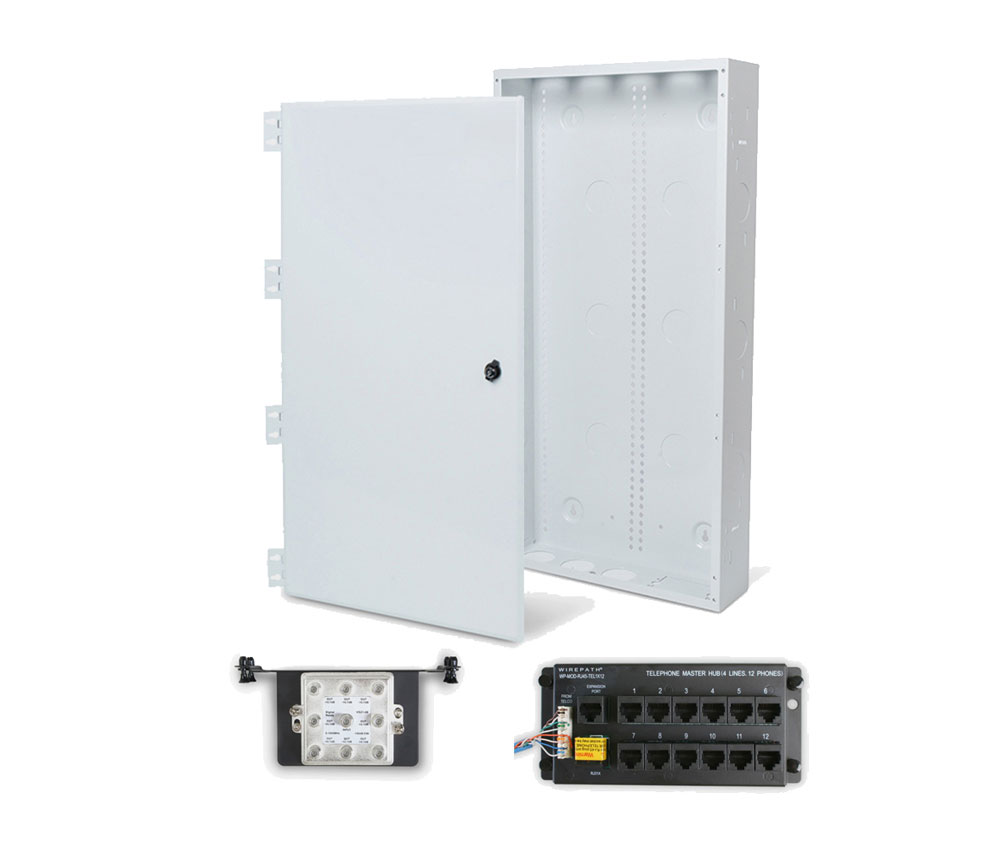 Wirepath™ 28" Enclosure Kit with Hinged Metal Door, 1x12 RJ45 Telephone ...